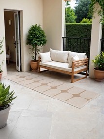NORTHRUGS, Běhoun Duet Bowen 106245 Beige/White - na ven i na doma, 80x250, béžová, chodba / předsíň