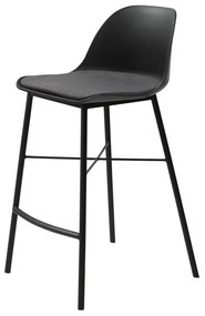 Designová barová židle Jeffery černá