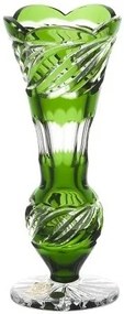 Váza  Twist, barva zelená, výška 180 mm