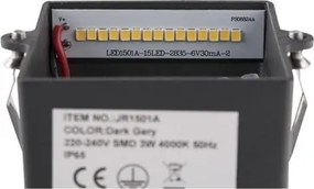 Vestavné LED svítidlo McLED Karin 3W 3000K IP65 šedá ML-517.013.81.0