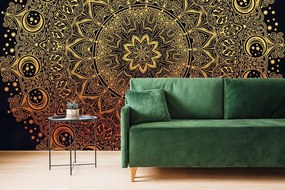 Tapeta zlatá orientální Mandala - 150x270