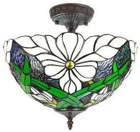 Stropní lampa Tiffany FLOWERS Clayre &amp; Eef 5LL-6139