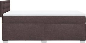 Box spring postel s matrací tmavě hnědá 80x200 cm textil 3285732