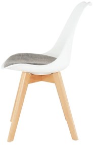 Jídelní židle Damiara (bílá + hnědá). 1015599