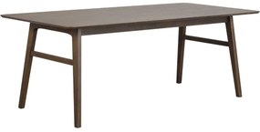 OnaDnes -20% Tmavě hnědý dubový jídelní stůl ROWICO NAGANO 205 x 95 cm