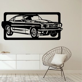 Živá Zeď Samolepka na zeď Ford Mustang Barva: černá