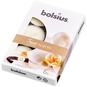 Čajové svíčky Bolsius 4 hod. (6 ks) aromatické, VANILLA