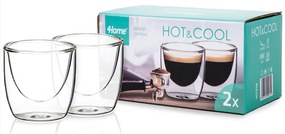 4Home Termo sklenice na espresso Hot&Cool 80 ml, 2 ks