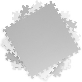 Velká pěnová podložka Ricokids puzzle 60x60 cm 4 ks bílá a šedá pro děti
