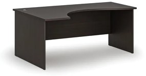 Ergonomický kancelářský pracovní stůl PRIMO WOOD, 1800 x 1200 mm, levý, wenge