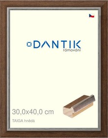DANTIK rámeček 30x40 | TAIGA hnědá (Plexi Čiré)