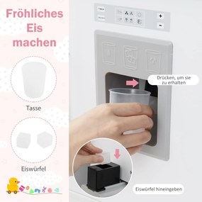 Costway Dětská kuchyňka, dřevěná dětská kuchyňka s 3 výškovým nastavením