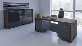 Manažerský stůl SOLID, délka 200cm, se zásuvkami na obou stranách