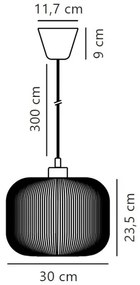 Nordlux - Lustr na lanku MILFORD 1xE27/40W/230V pr. 30 cm