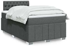Box spring postel s matrací tmavě šedá 120x190 cm textil 3287015