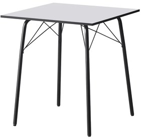 Kondela Jídelní stůl, bílá/černá, 70x70x75 cm, NALAK TYP 1