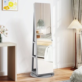 Costway Šperkovnice otočná o 360° s tříbarevnými LED světly Volně