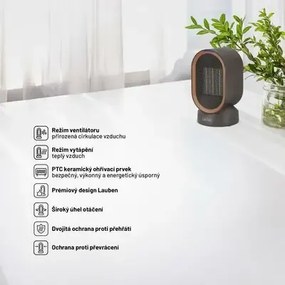 Lauben Desk FanHeater 2in1 600BB / Keramické topidlo / Horkovzduch / 6