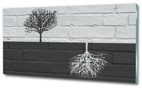 Wallmuralia Foto-obrah sklo tvrzené Stromy na zdi 100x50