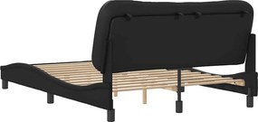 Rám postele bez matrace Hvar černý 120 x 200 cm umělá kůže 3207988