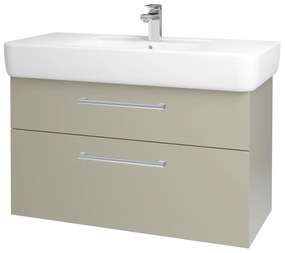 Dřevojas Koupelnová skříň Q MAX SZZ2 100 Varianta: N01 Bílá lesk / Úchytka T03 / D16 Beton tmavý