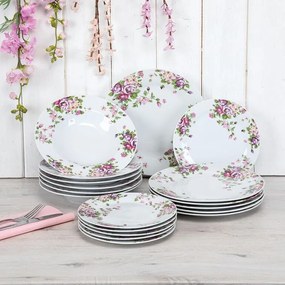 Porcelánová sada talířů BEAUTY 18 ks