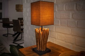 Invicta Interior Designová dřevěná stolní lampa - Viorell