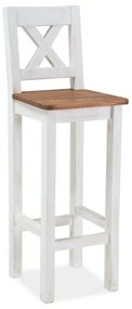 SIGNAL Barová židle - POPRAD, medová borovice/bílá borovice