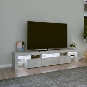 TV skříňka s LED osvětlením betonově šedá 200x36,5x40 cm 3152813
