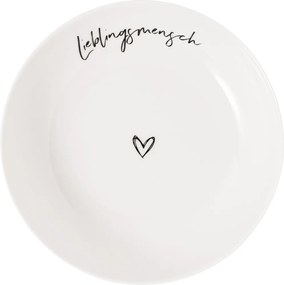 Villeroy&Boch Villeroy & Boch Statement mělká miska Lieblingsmensch, 18,7 cm, 370 ml