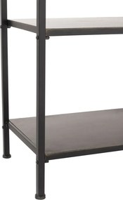 Černý kovový policový regál se šuplíkem Valio Black - 54*38*140cm