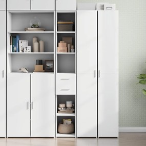 Skříň highboard bílá 30 x 42,5 x 185 cm kompozitní dřevo