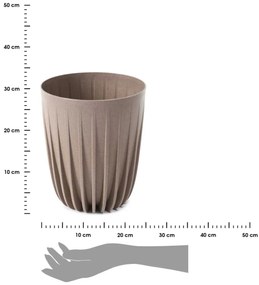 Květináč STRIPPED ECO VI 25 cm latte