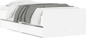 Rám postele se zásuvkami bílý 90 x 200 cm 3207371
