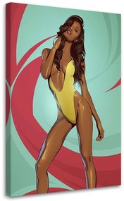 Gario Obraz na plátně Žena ve žlutých šatech - Nikita Abakumov Rozměry: 40 x 60 cm