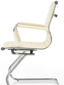 Halmar Konferenční židle Prestige Skid, krémová
