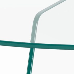 Skleněný konferenční stolek Samos 80 cm čirý