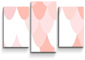 Sablio Obraz - 3-dílný Růžové obloučky - 75x50 cm