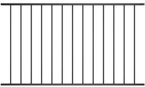 Plotový panel s práškovým nástřikem z oceli 1,7 x 1 m černý