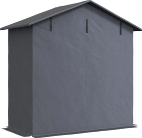 Outsunny Garážový stan 1,1x2m s rolovacím vstupem, provazy a kolíky, pozinkovaná ocel a 420D Oxford venkovní garáž na jízdní kola a zahradní nářadí, …