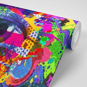 Tapeta lidské oko v pop-art stylu