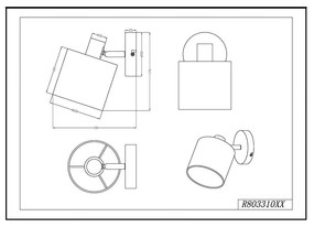 Bílé nástěnné svítidlo Trio Spot Tommy