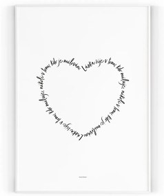 Plakát / Obraz Srdce Pololesklý saténový papír 210 g/m² A4 - 21 x 29,7 cm