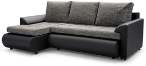 Casarredo - Komfort nábytek Rohová sedací souprava KONRADA ozkládací s úložným prostorem, Soft 11/Lawa 5 | Umístění rohu: roh na levé straně (viz obrázek)