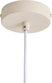 Skandinávská závěsná lampa béžová s opálovým sklem - Polly