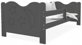 Dětská postel MIKOLAJ Color bez šuplíku 160x80 cm ŠEDÁ-ŠEDÁ