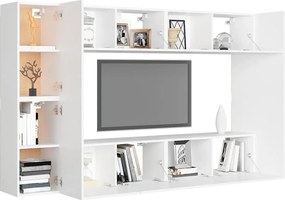8dílný set TV skříněk bílý kompozitní dřevo 3078669