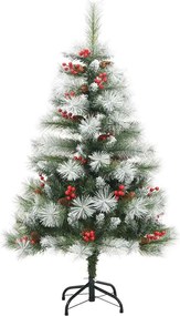 Umělý vánoční stromeček Zelená a bílá 120 cm PVC, kov a plast 3395163