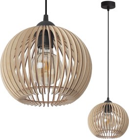 Závěsné svítidlo Timber 5, 1x dřevěné stínítko