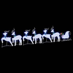LED Sobové 7 ks Bílá 43 x 18 x 66 cm textil 3385892